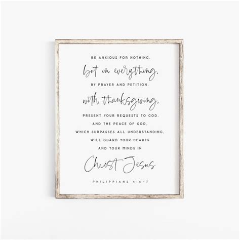 Philippians 4 6 7 Do Not Be Anxious About Anything Bible Verse Etsy UK