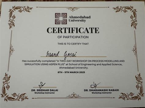 Processsimulation Aspenplus Processmodeling Ahmedabaduniversity Haard Gosai