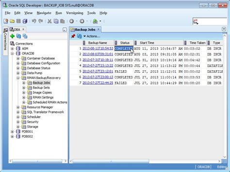Senthil Rajendrans Blog Managing 12c With Sql Developer Rman