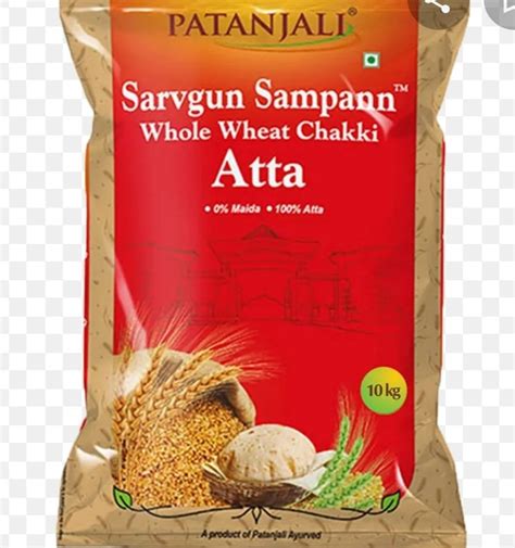 Patanjali Whole Wheat Chakki Atta Packaging Type Packet 4month At Rs