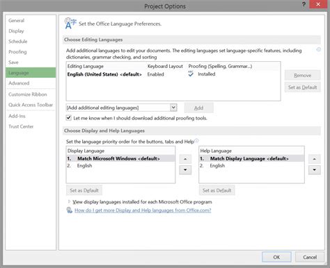 Default Project Options In Microsoft Project EPMA Insights
