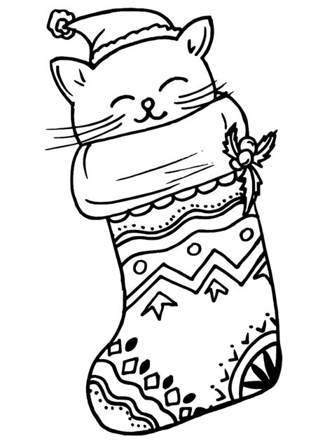 Coloriage chaussette de Noël 30 dessins à imprimer