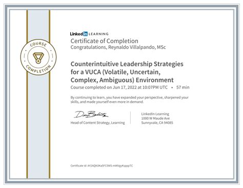 Reynaldo Villalpando Ms Cscp On Linkedin Certificate Of Completion