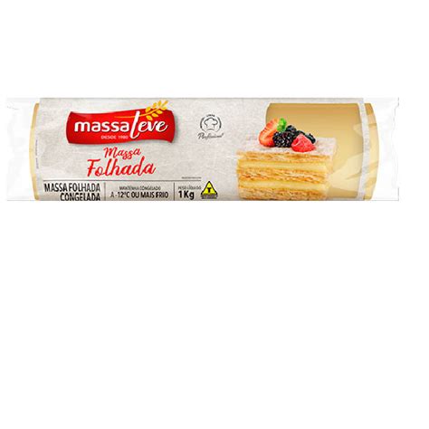 Massa Folhada Laminada 1kg Massa Leve Supermercado Regente