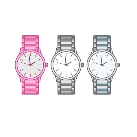 Ilustración Vectorial De Un Reloj Analógico Vector Premium