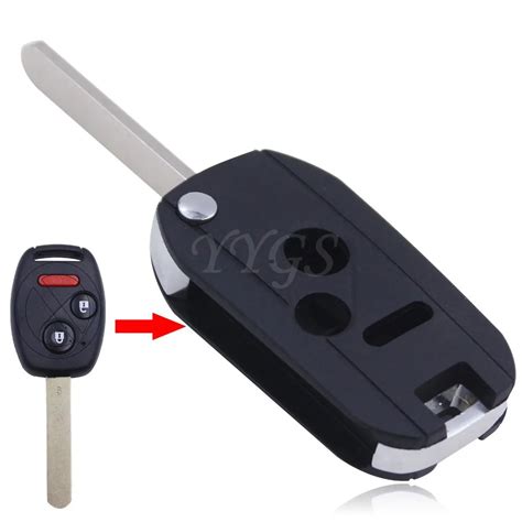 Panic Button Folding Flip Remote Key Case Shell Fob For Honda