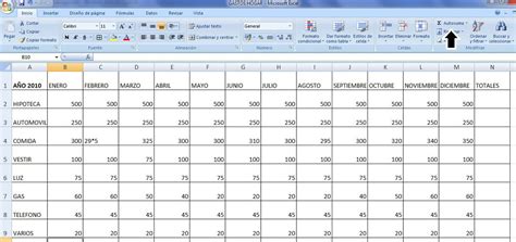 Como Calcular Gastos Mensuales En Excel Image To U