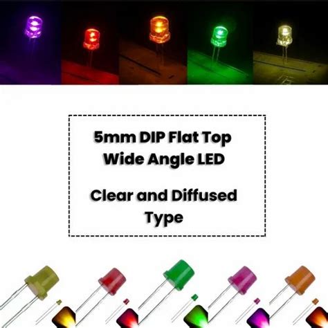 5mm Flat Top Wide Angle Dip Led At ₹ 2400 Light Emitting Diode Id