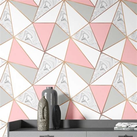 Papel De Parede Zara Mármore Rose Gold Auto Colante MadeiraMadeira