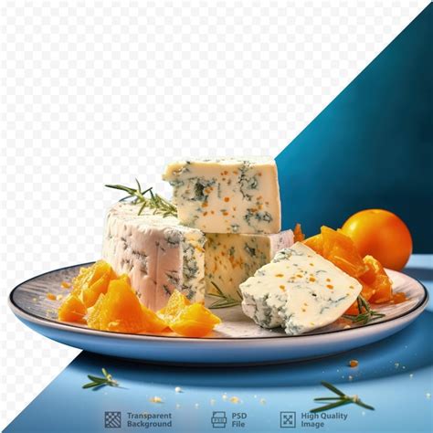 Premium Psd Assorted Cheeses On A Black Plate