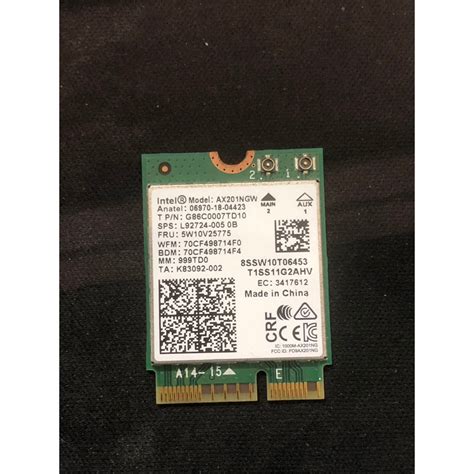 Intel Wi Fi AX NGW 無線網卡 WIFI 藍牙 蝦皮購物