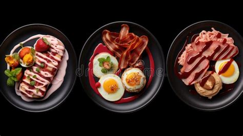 Picture Showcasing Three Plates With Different Types Of Food Perfect
