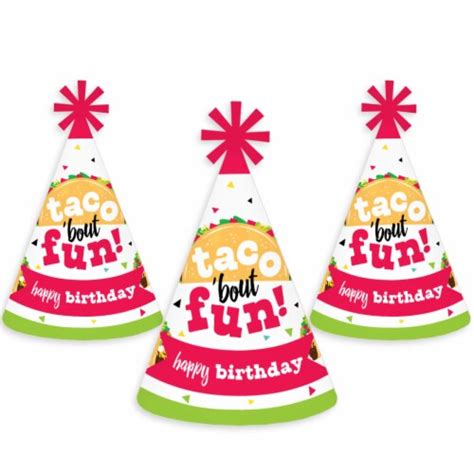 Big Dot Of Happiness Taco ‘bout Fun Cone Happy Birthday Party Hats