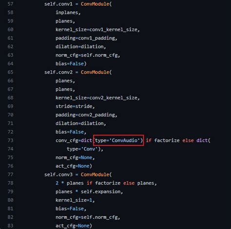 Backbone ResNetAudio Does Not Have Conv ConvAudio Module Issue