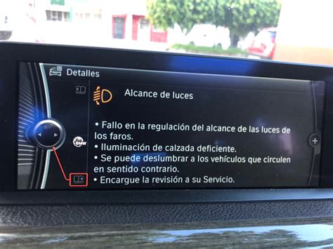 Avería Problema con Faro izquierdo de BMW F falló en la regulación de alcance de las luces