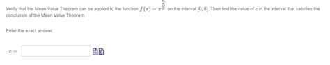 Solved Verify That The Mean Value Theorem Can Be Applied To Chegg