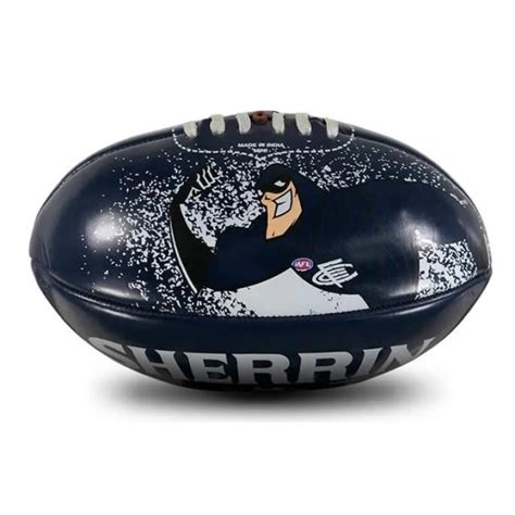 Sherrin Carlton Blues Replica Afl Mini Football Navywhite Sportitude