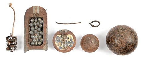 Lot Detail Lot Of Cannon Projectiles Display Box