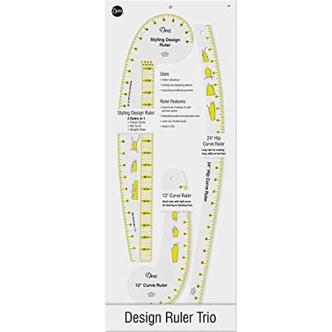 Dritz Design Ruler Trio With Styling Design Curve And Hip Curve Rulers