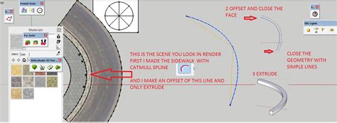 SKETCHUP TEXTURE Sketchup Tutorial As Perfectly Texturize A Curved Road With ThruPaint Plugin
