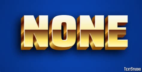 None Text Effect And Logo Design Word