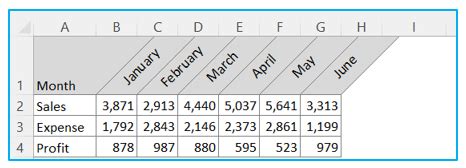 Rotate Text In Cells Excel