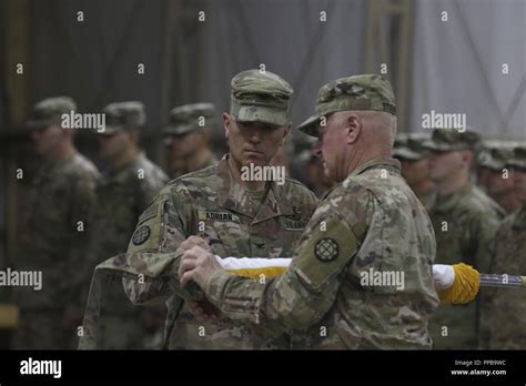 Camp Buehring Kuwait Col Anthony Adrian Facing Camera And Command