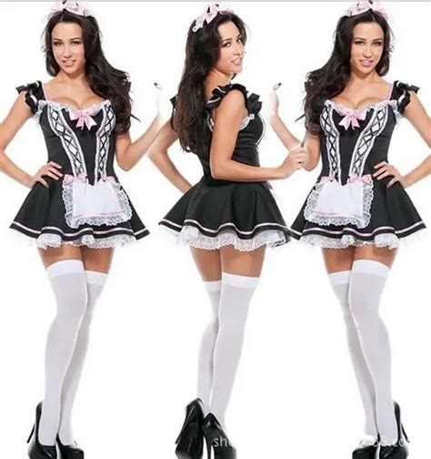 Plus Size 4xl Servant Women Cosplay Black And White Party Halloween