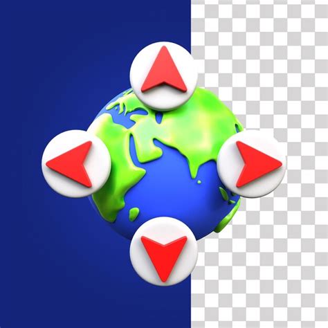 Premium Psd 3d Wind Direction Icon