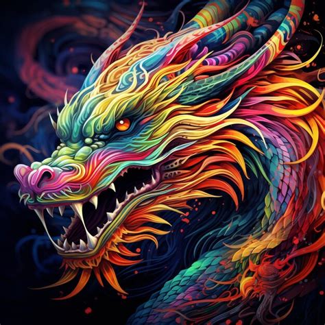 Premium Photo Colorful Cute Magic Fantasy Dragon