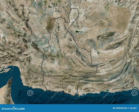 Sistan And Baluchestan Iran High Res Satellite No Legend Stock