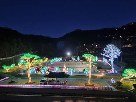 화려한 빛으로 물든 화개정원