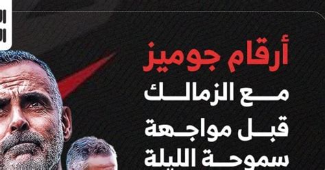 أرقام جوميز مع الزمالك قبل مواجهة سموحة الليلة إنفو جراف اليوم السابع