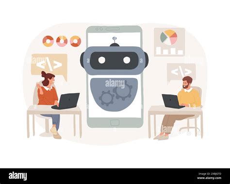 Chatbot Development Platform Isolated Concept Vector Illustration Stock