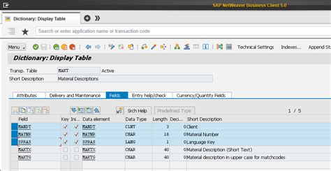 Joining Tables MARA And MAKT In SAP ABAP