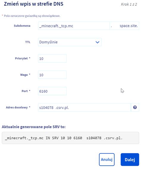 Set A Custom Domain For Your Server Craftserve Docs