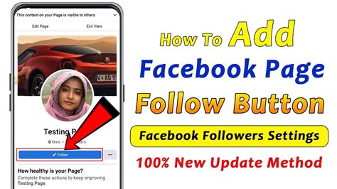 How To Add Follow Button On Facebook Page New Experience Follow