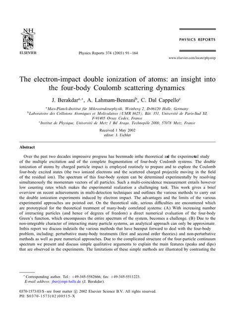 The Electron Impact Double Ionization Of Atoms An Insight Into The