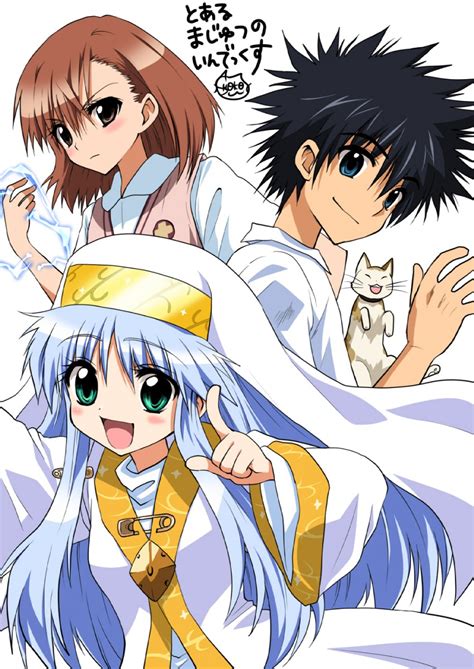 Misaka Mikoto Kamijou Touma Index And Sphinx Toaru Majutsu No Index Drawn By Takeya Yuuki
