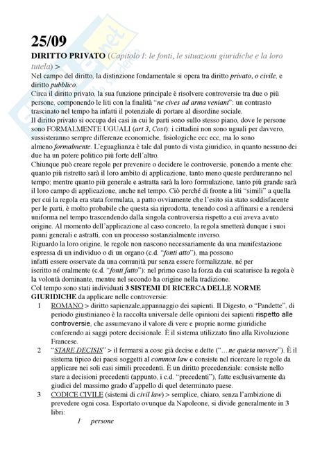 Riassunto Esame Diritto Privato Prof Ciatti Libro Consiglio Diritto