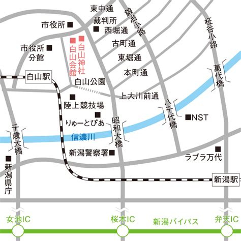 交通アクセス白山神社 七五三宮詣り