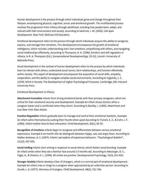 Human Development Pdf Adolescence Attachment Theory