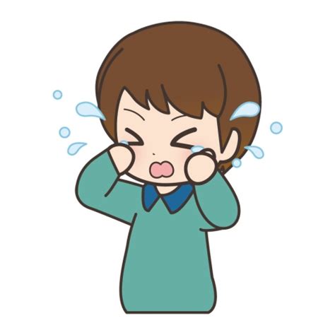 泣いている男の子のイラスト 無料イラストのIMT 商用OK加工OK
