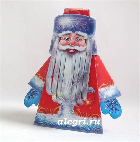 Дед Мороз из бумаги своими руками