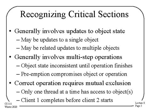 Operating System Principles Mutual Exclusion And Asynchronous Completion