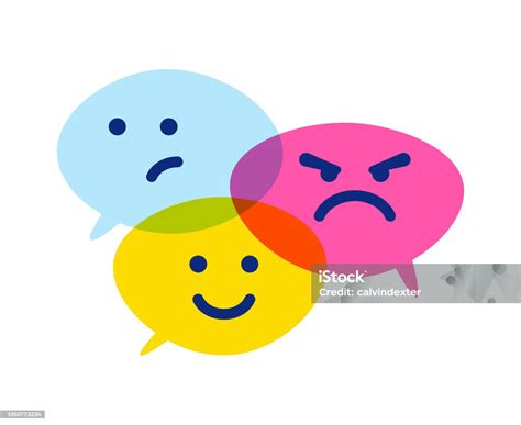 이모티콘 고객 만족도 Brand Name Online Messaging Platform에 대한 스톡 벡터 아트 및 기타 이미지