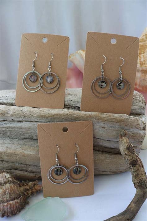 Small Silver Double Loop Earrings The Invasive Fin Handcrafted In