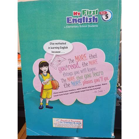 Jual Buku Bahasa Inggris My First English Untuk Sdmi Kelas 5 K13