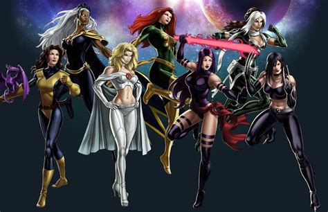 Lockheed Kitty Pryde Storm Emma Frost Jean Grey Psylocke Rogue X