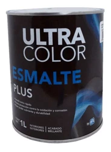 Pintura Esmalte Secado Rapido Ultracolor Plus Negro Litro Mercadolibre